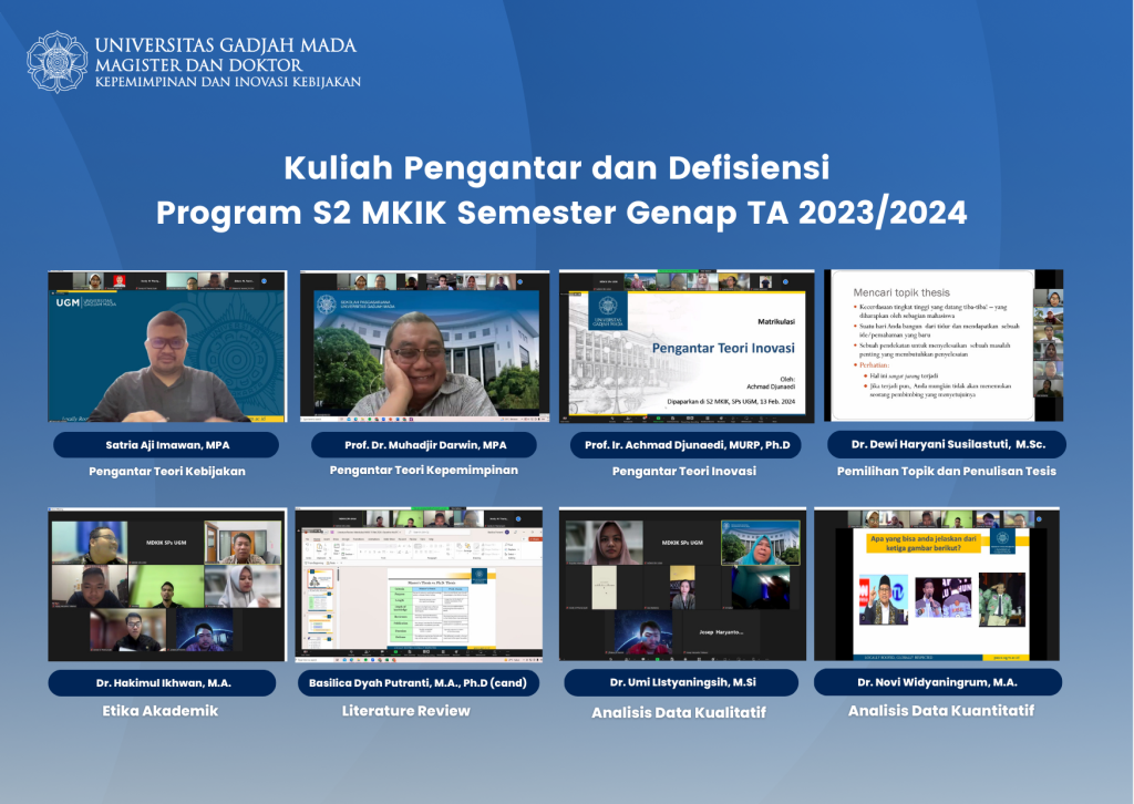 Kuliah Pengantar dan Defisiensi Program S2 MKIK Semester Genap TA 2023/ ...